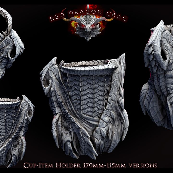 3D Printable Red Dragon Cup (2 sizes) by Mini Monster Mayhem
