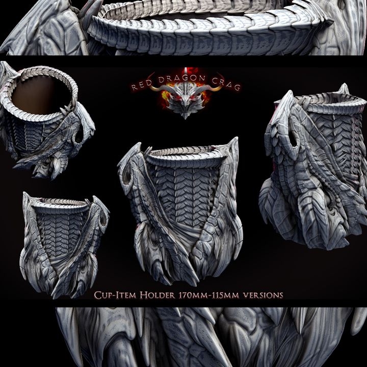 3D Printable Red Dragon Cup (2 sizes) by Mini Monster Mayhem