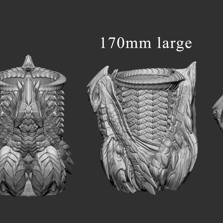 3D Printable Red Dragon Cup (2 sizes) by Mini Monster Mayhem