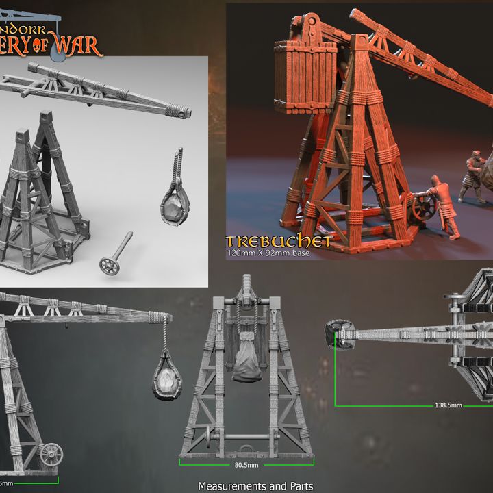 3D Printable Trebuchet by Papel 3D