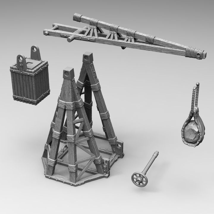 3D Printable Trebuchet by Papel 3D