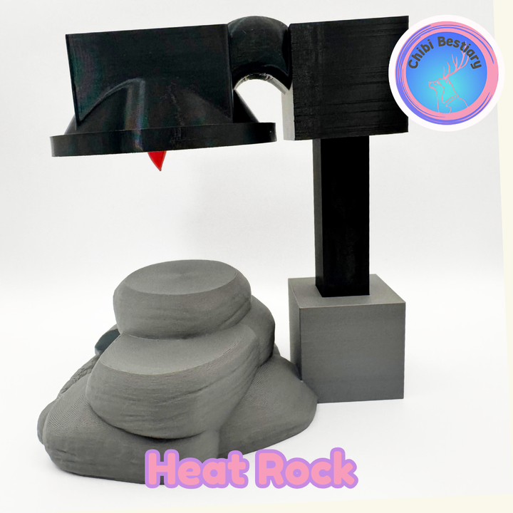 3D Printable Heat Rock/ Rock Hide (for lizard flexis) by ChibiBestiary
