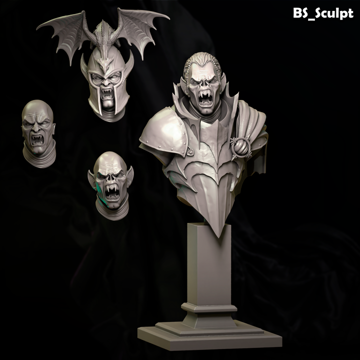 Download The Vampire Lord Bust 60 mm von BS-Sculpt Bulat