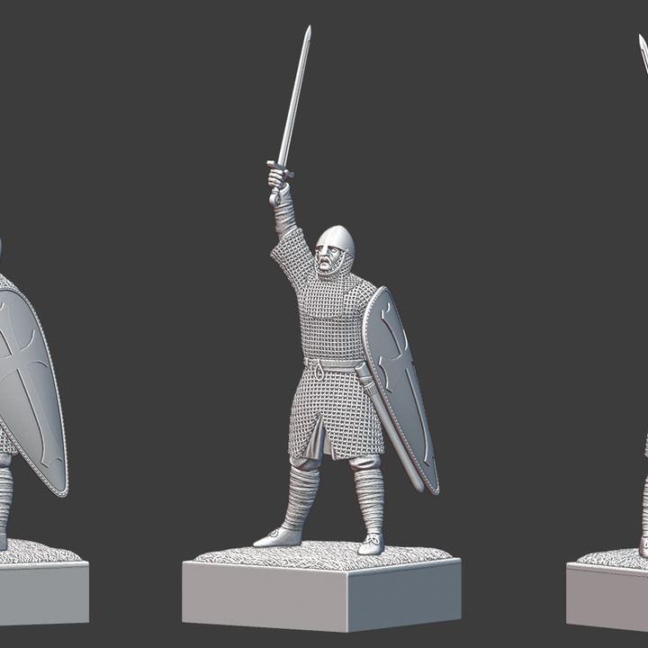 3D Printable Norman Knight Sword Up - Historical Miniature by Northern ...