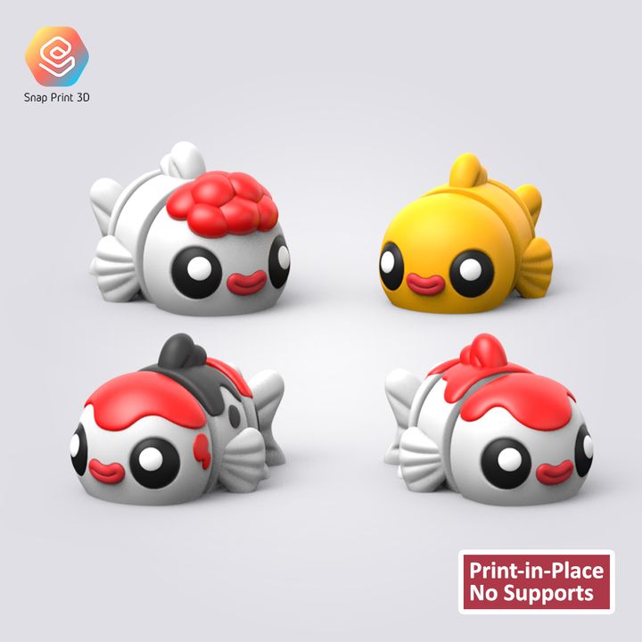 3D Printable Flexi Gold Fish by SNAP PRINT 3D