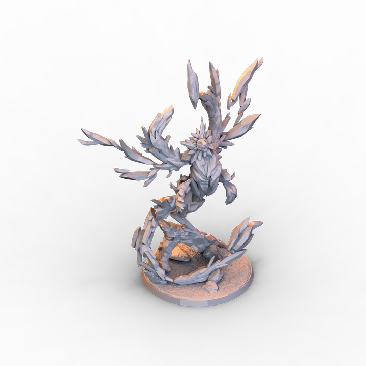 3D Printable Crystal Golem - Sphinx by Draco Studios