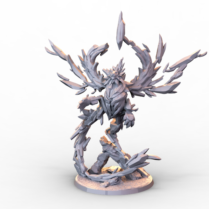 3D Printable Crystal Golem - Sphinx by Draco Studios