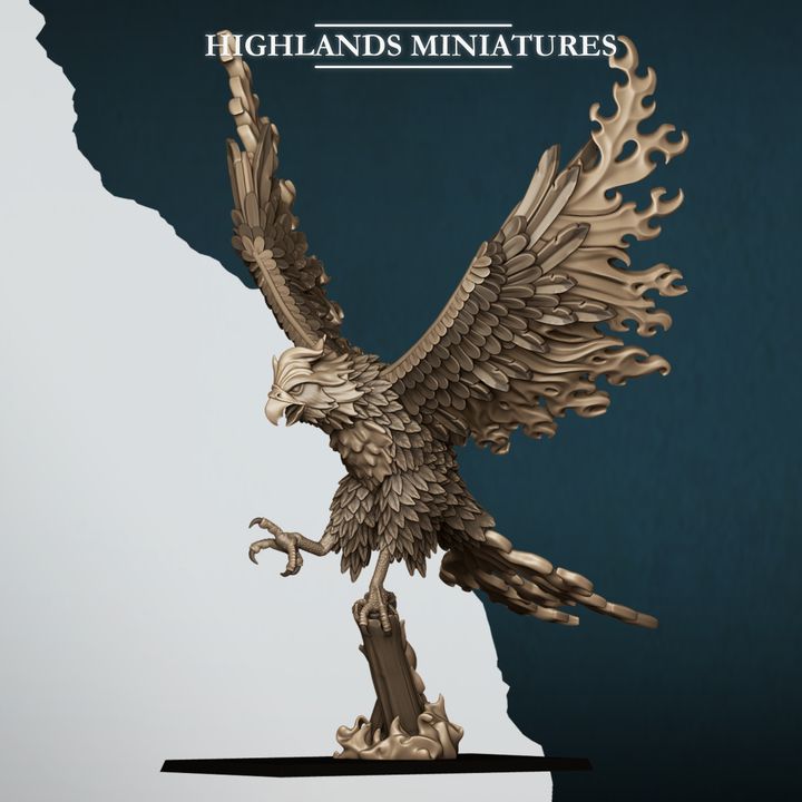 3D Printable Fire and Ice Phoenix - Highlands Miniatures by Highlands ...