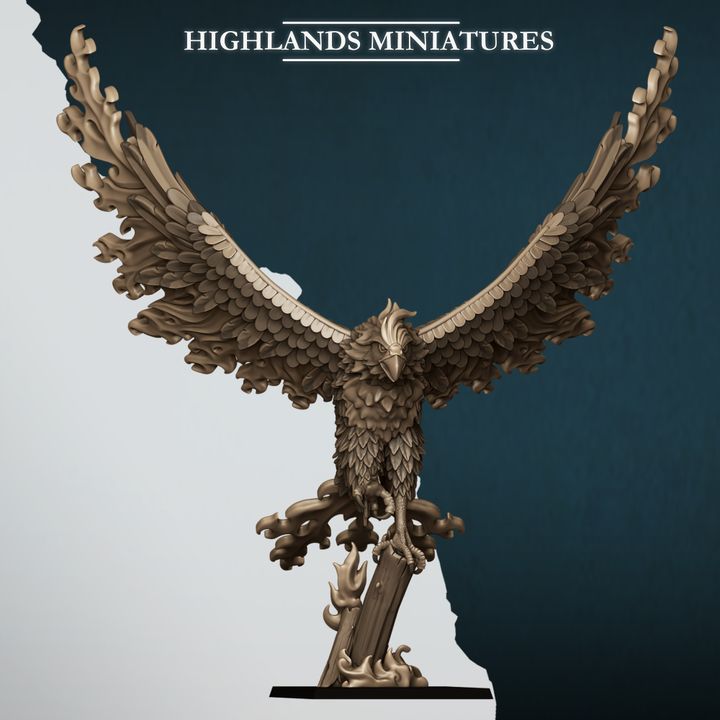 3D Printable Fire and Ice Phoenix - Highlands Miniatures by Highlands ...