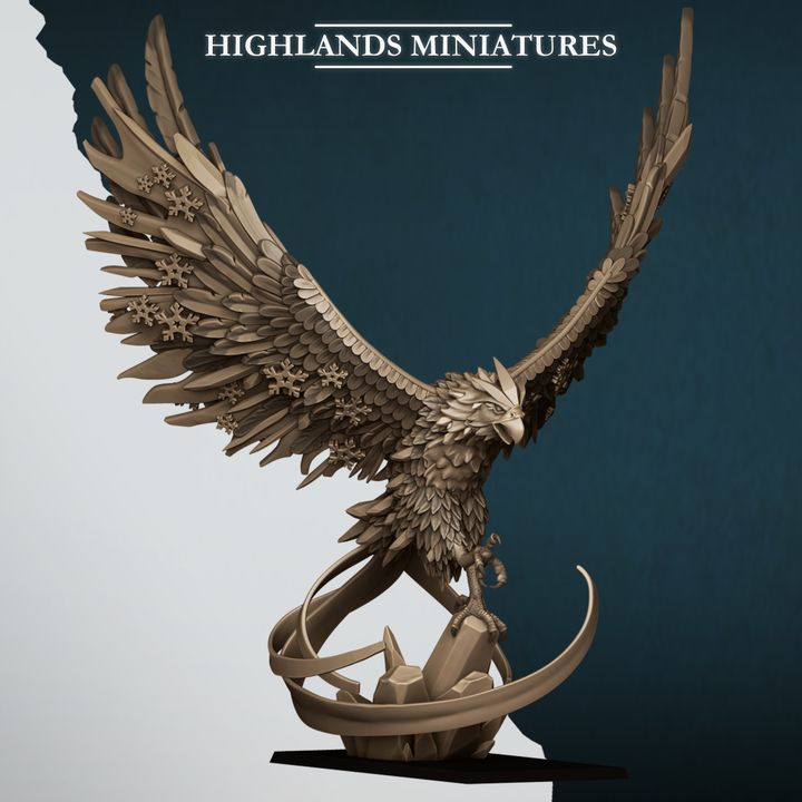 3D Printable Fire and Ice Phoenix - Highlands Miniatures by Highlands ...