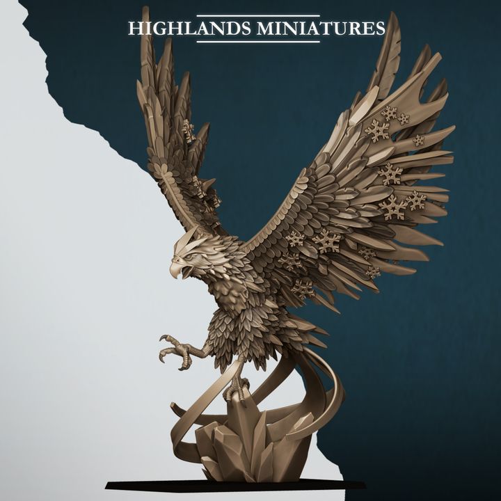 3D Printable Fire and Ice Phoenix - Highlands Miniatures by Highlands ...