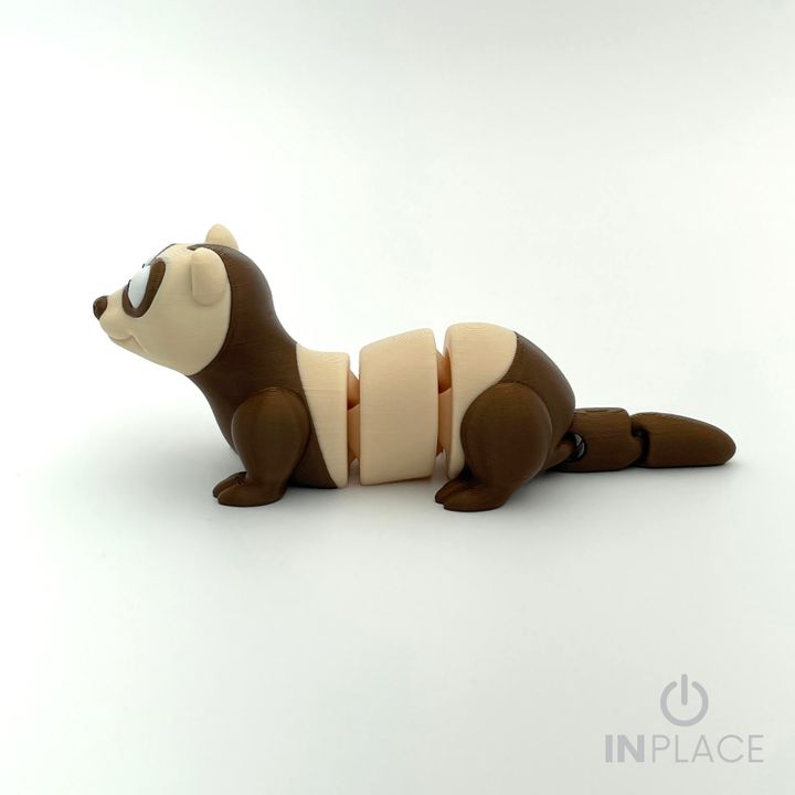 3D Printable Cute Ferret Articulated by Inplace