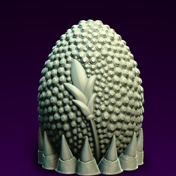 3D Printable Large Threaded Leafsong Dragon Egg - STL File for 3d ...