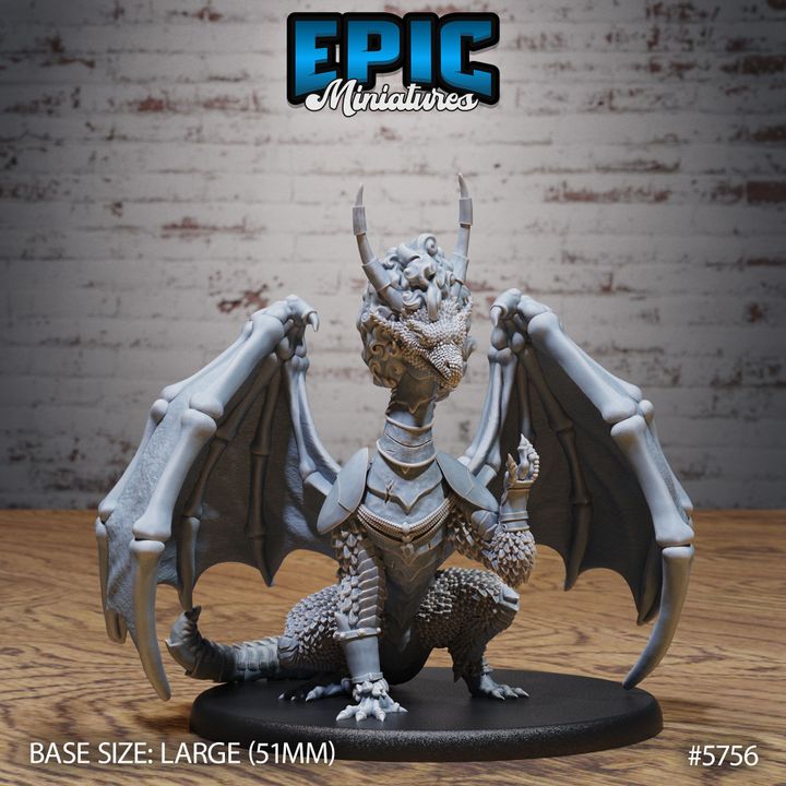 3D Printable Cult Dragon / Evil Drake Creature / Flying Dragonborn ...