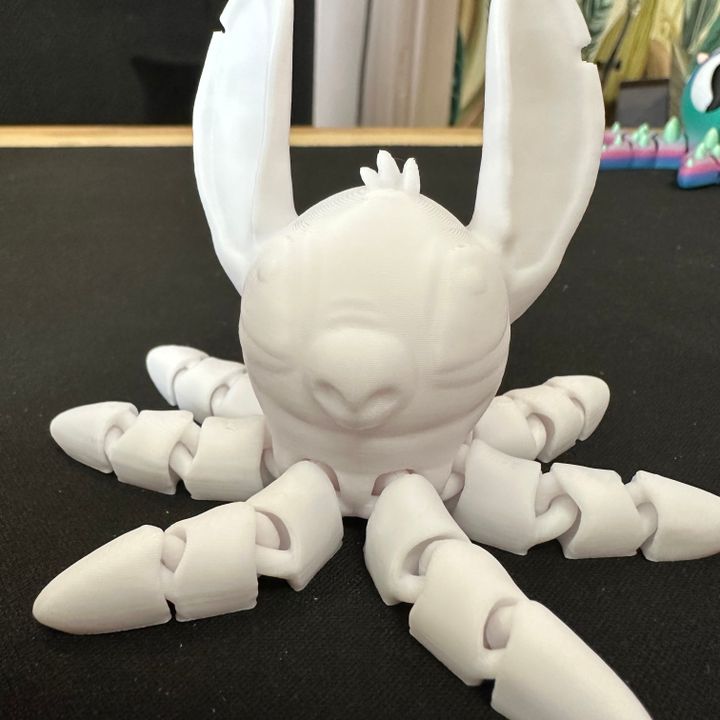 3D Printable Cute Flexi Stitch Octopus "Stitchtopus" print in place no ...