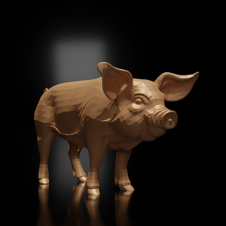 3D Printable Pig by Tayyab