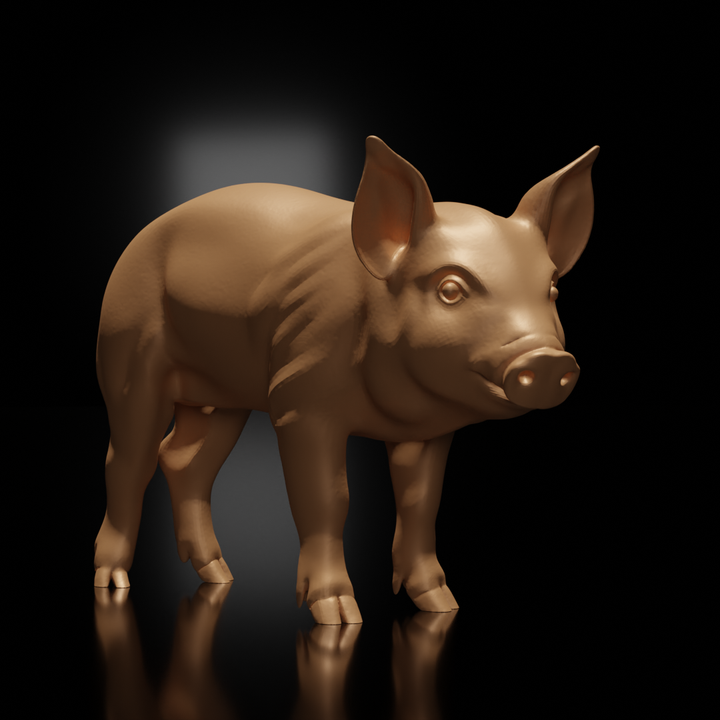 3D Printable Pig by Tayyab