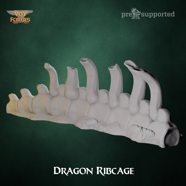 3D Printable Dragon Ribcage – Boneyard Terrain by Voy Forges