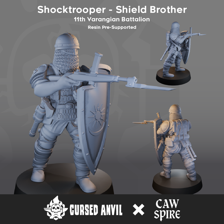 3D Printable Shocktrooper - Shield Brother - 11th Varangian Battalion ...