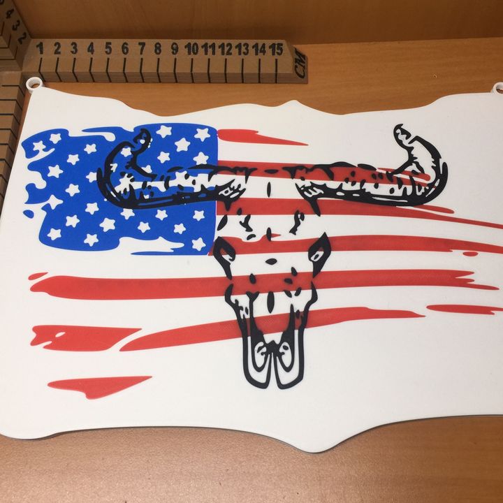 3D Printable Bison Flag by Star Labs 3D, LLC