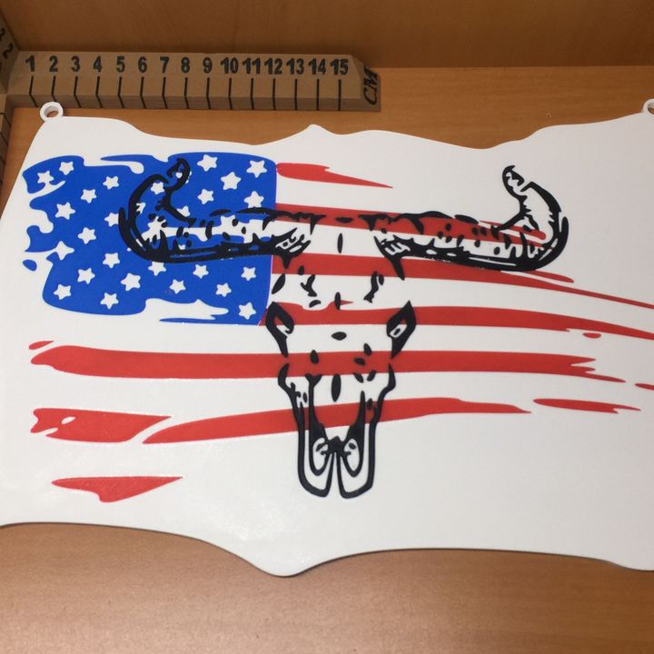 3D Printable Bison Flag by Star Labs 3D, LLC