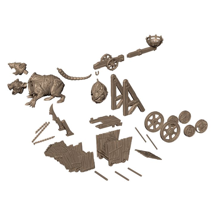 3D Printable Rat monster war wagon by Willy Kao