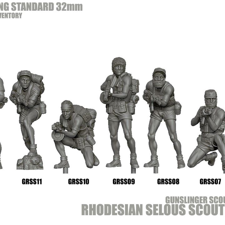 3D Printable GUNSLINGER: SCOUT (Rhodesian Bush Wars) by Flytrap Digital