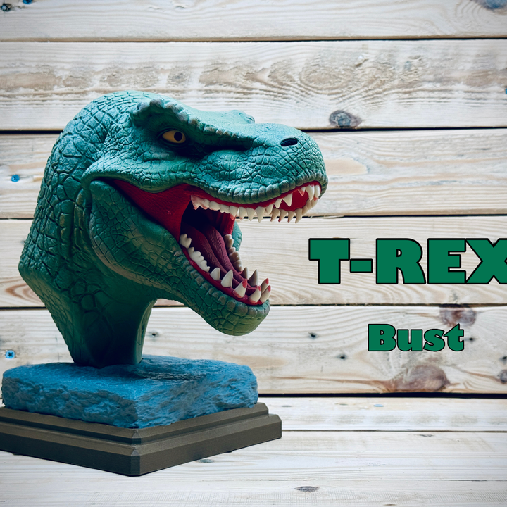 3D Printable T-Rex Bust by ENIQUE3D