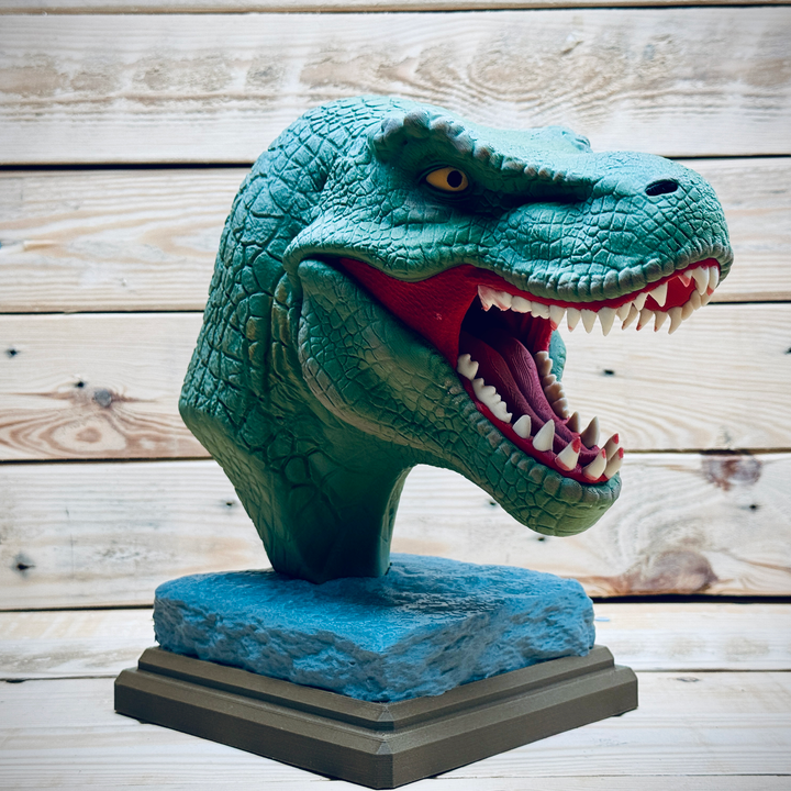 3D Printable T-Rex Bust by ENIQUE3D