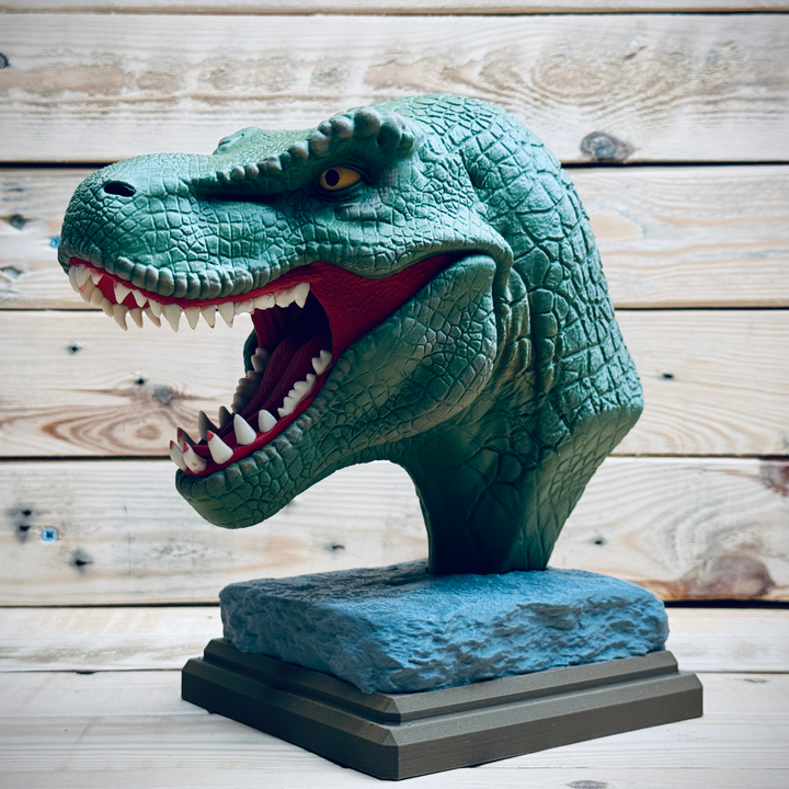 3D Printable T-Rex Bust by ENIQUE3D