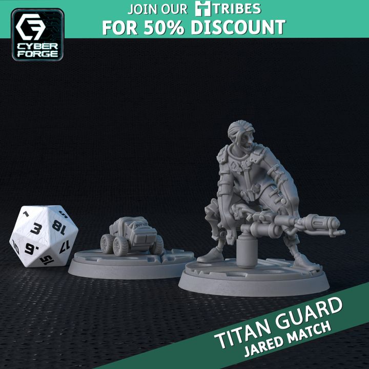 3D Printable Titan Guard - Jared Match - Additional Miniatures by Titan ...