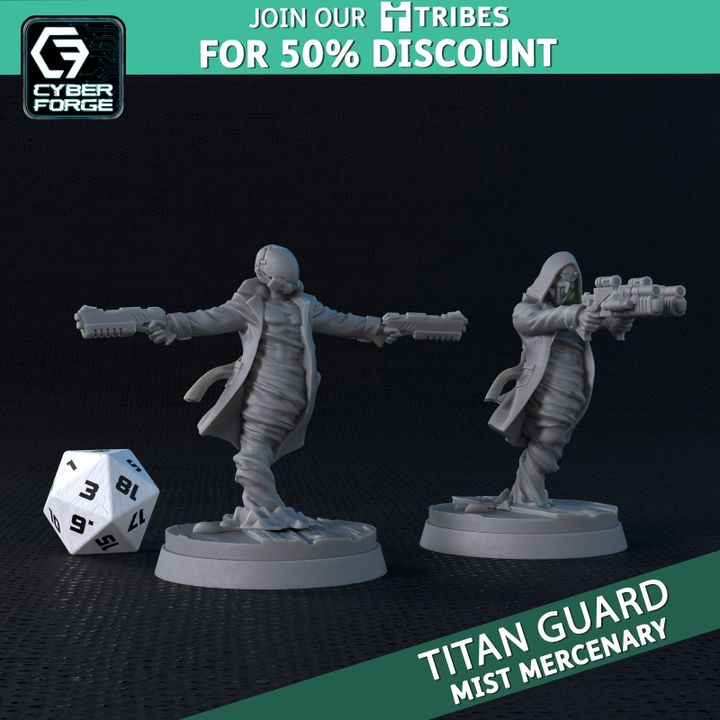 3D Printable Titan Guard - Mist Mercenary - Additional Miniatures by ...