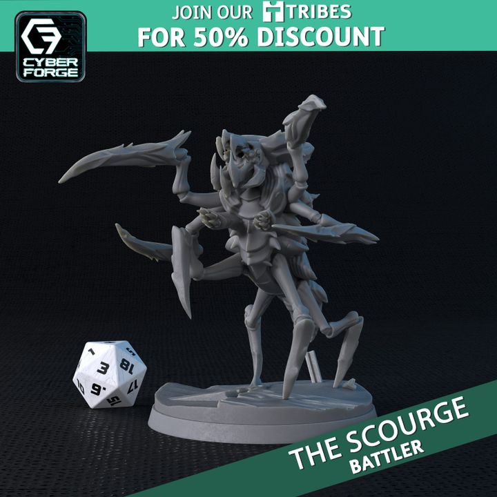 3D Printable The Scourge - Battler - Additional Miniatures by Titan ...