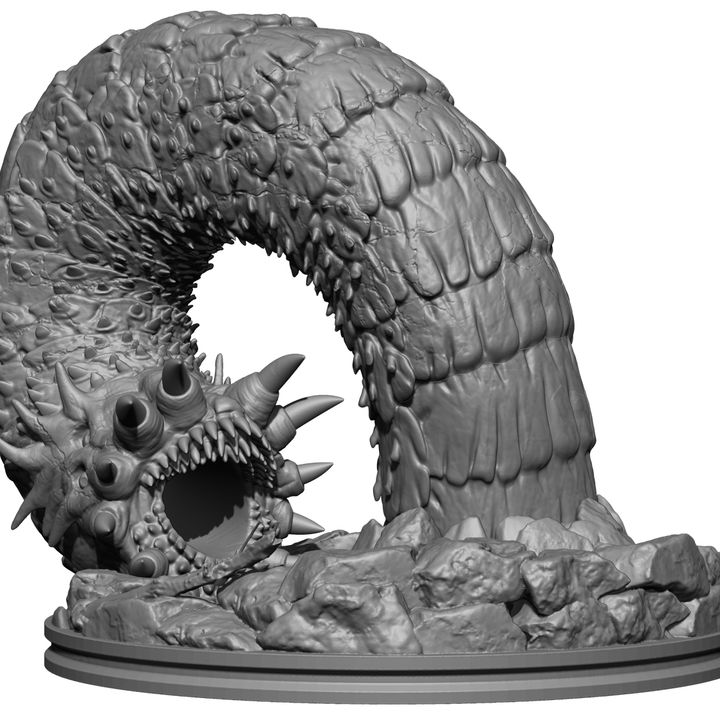 3D Printable PURPLE WORM DICE TOWER by DRAGONSCAVE