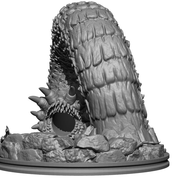 3D Printable PURPLE WORM DICE TOWER by DRAGONSCAVE