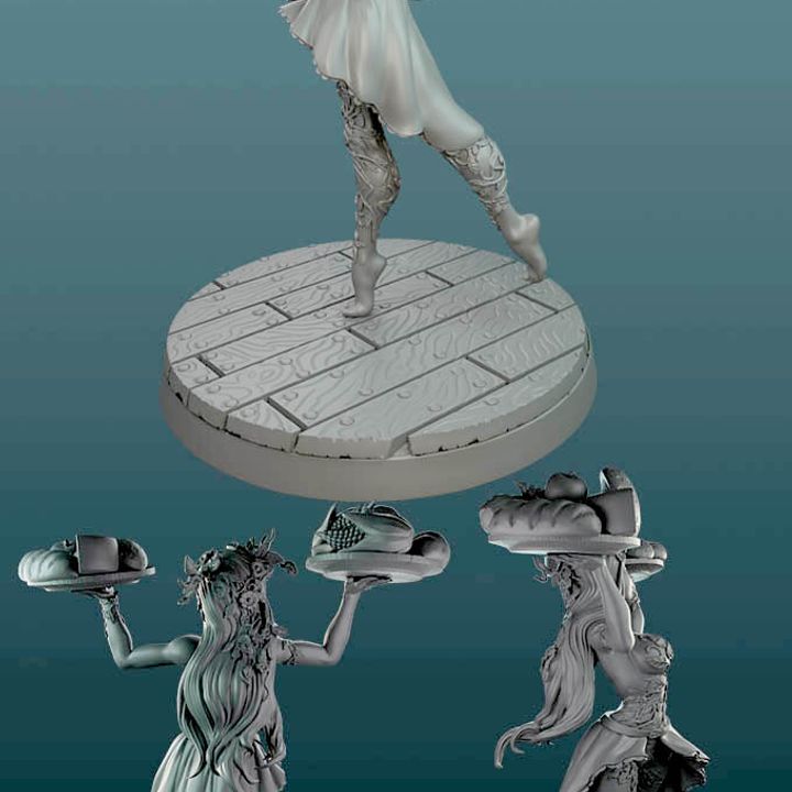 3D Printable Fantasy Bar with Fantasy Barmaids! (Part 3) Miniature STLs ...