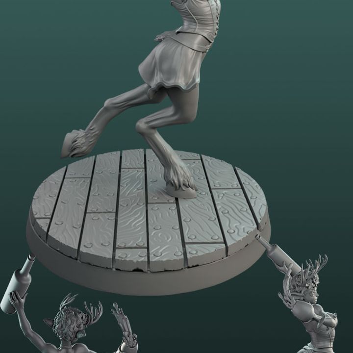 3D Printable Fantasy Bar with Fantasy Barmaids! (Part 3) Miniature STLs ...