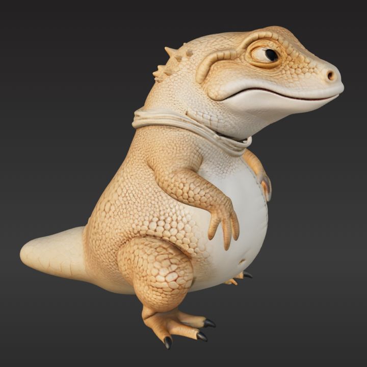 3D Printable Fat monitor lizard by Green Isand Pet