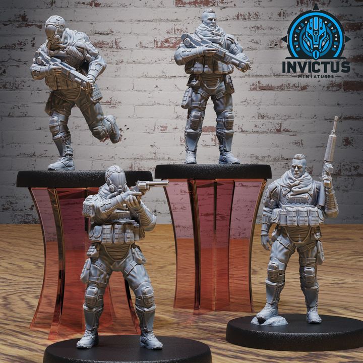 3D Printable Veteran Soldier Set / Space Warrior / Galactic Trooper ...