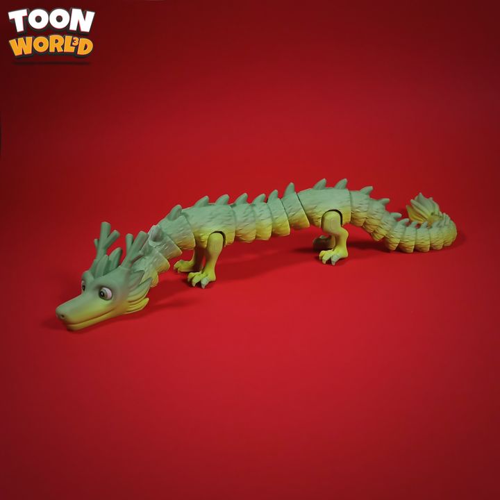 3D Printable Flexible Spirit Dragon by ToonWorld3D