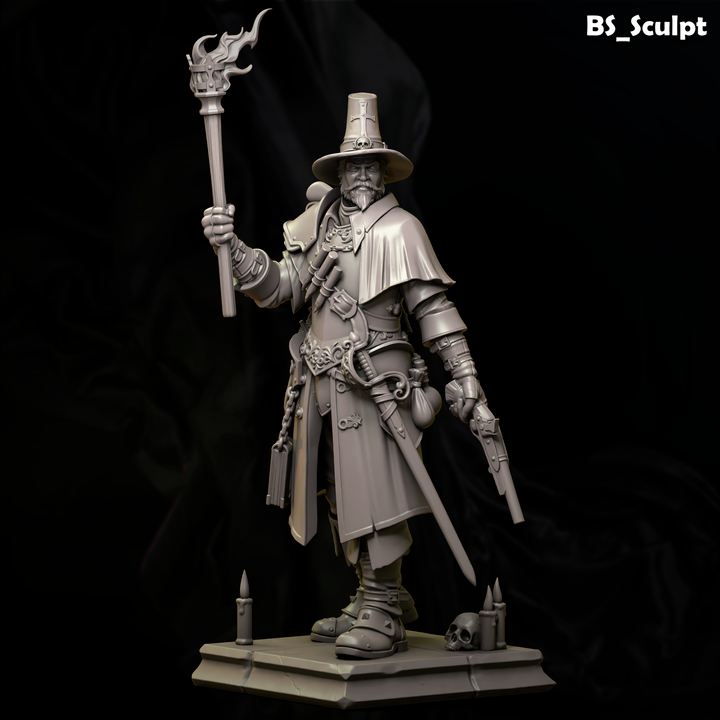 3D Printable The Witch Hunter 75 mm by BS-Sculpt Bulat