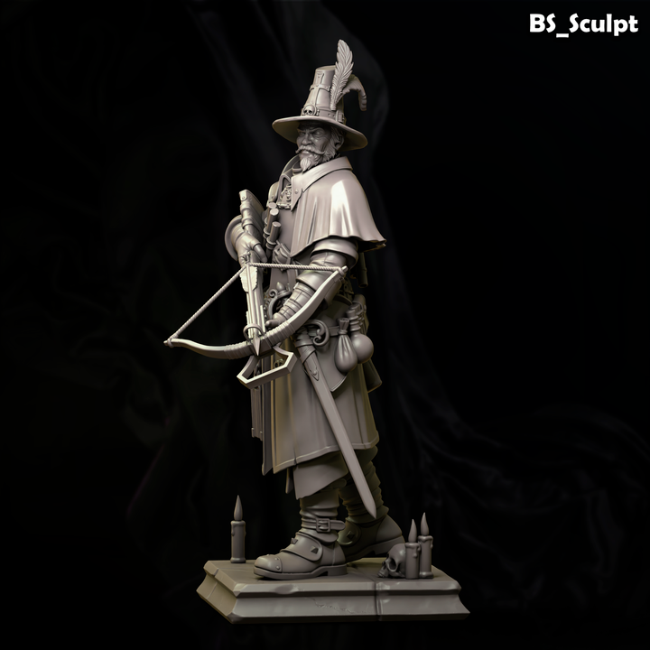 3D Printable The Witch Hunter 75 mm by BS-Sculpt Bulat