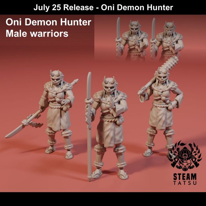 3D Printable Oni Demon Hunter - Female Warriors by Steam Tatsu