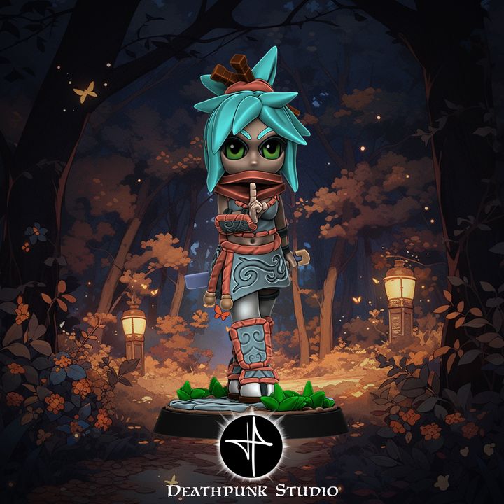 3D Printable Ayako Moonshade , human shinobi by Deathpunk Studio