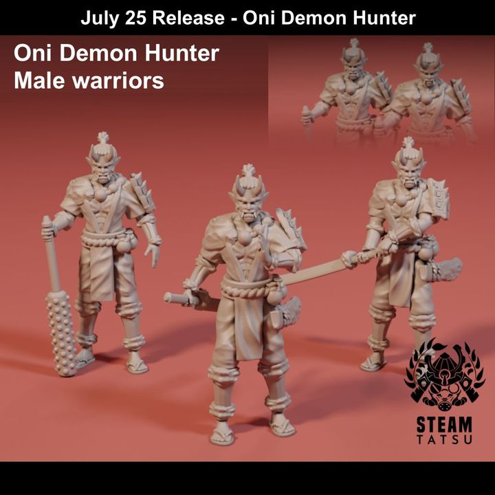 3D Printable Oni Demon Hunter - Male Warriors by Steam Tatsu
