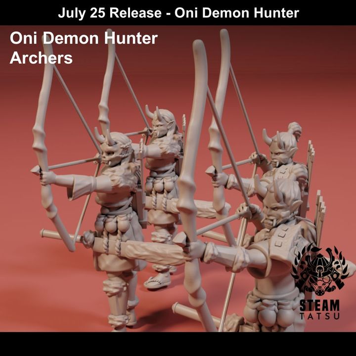 3D Printable Oni Demon Hunter - Archer by Steam Tatsu