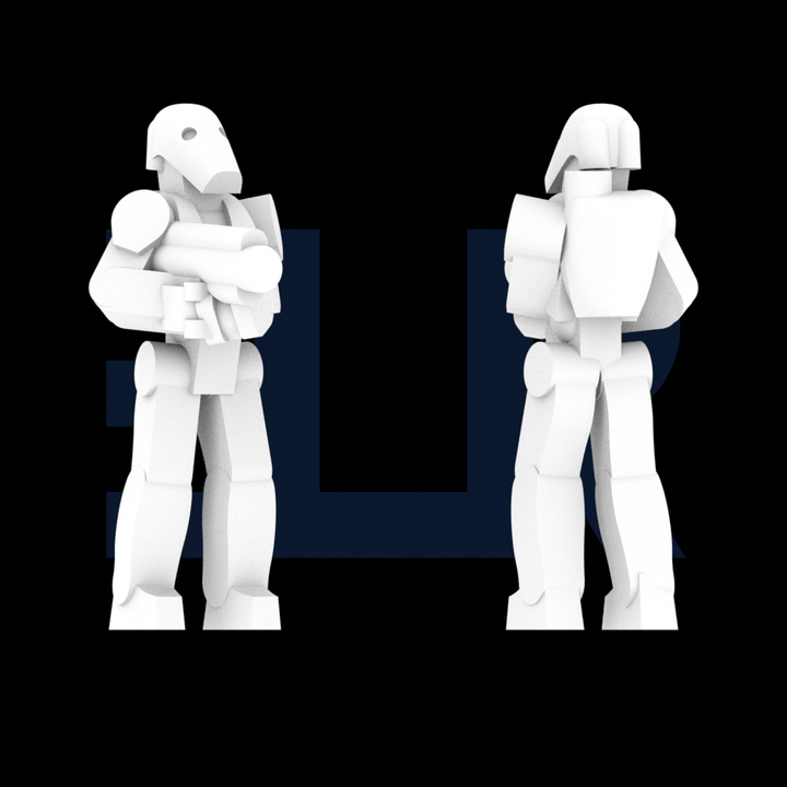 3D Printable B1 Battle Droids (6mm) by ELR Minis