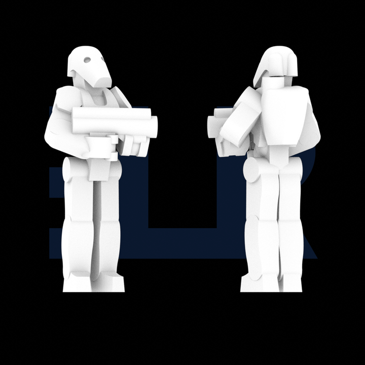 3D Printable B1 Battle Droids (6mm) by ELR Minis