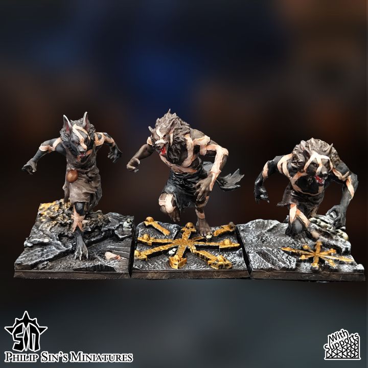 3D Printable Skin Wolves by Philip Sin's Miniatures