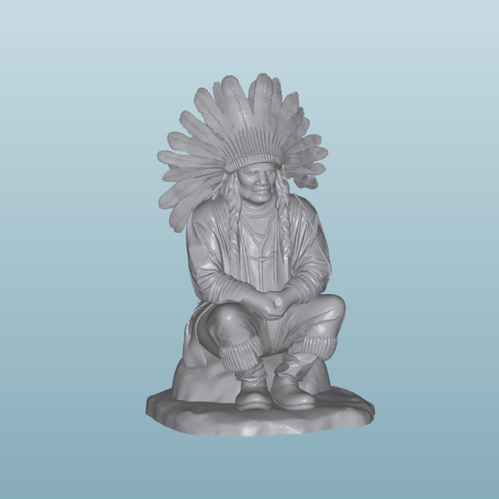3D Printable INDIAN W8 Native American Figures by Andrei Mostovoi